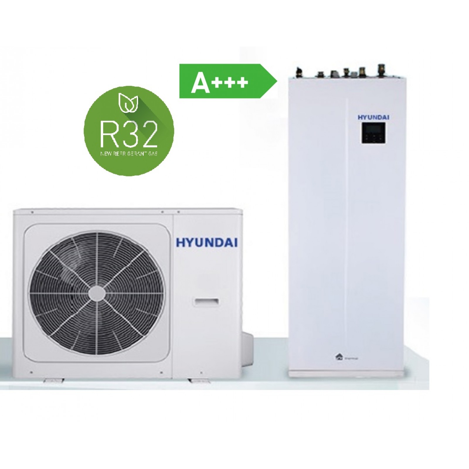 Pompa de caldura aer-apa HYUNDAI SPLIT - 8 kW - R32, cu boiler ...